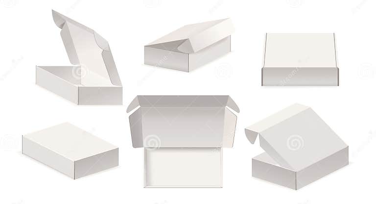 White Paper Boxes Mockup Set Features Versatile and Customizable ...