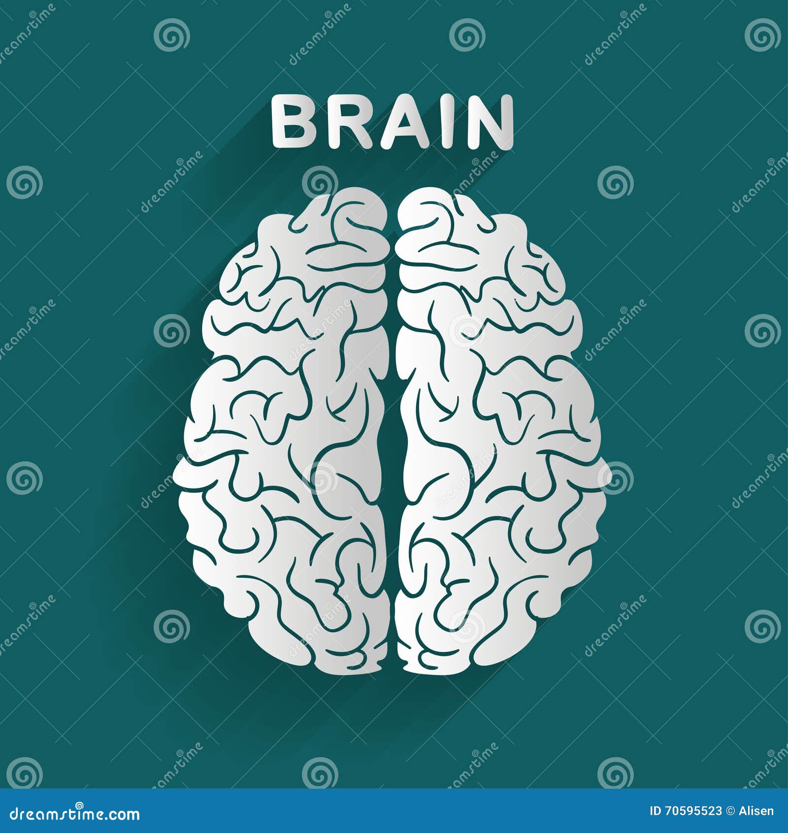 White paper brain stock vector. Illustration of font - 70595523