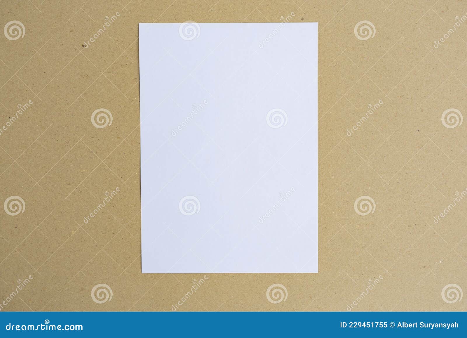 White Paper Brown on Brown Paper Background. Minimalist Style Stock ...