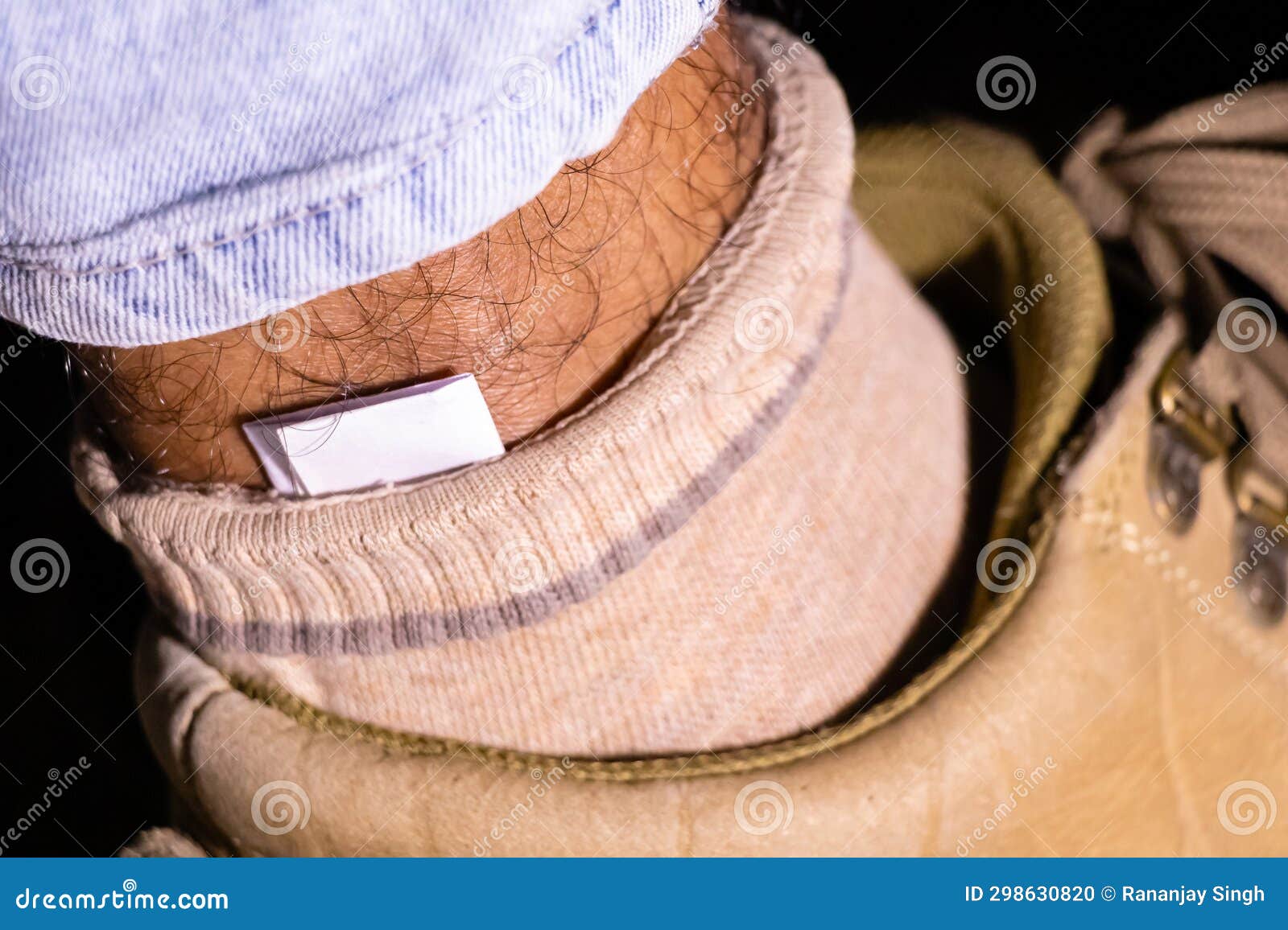 A White Paper Chit Hidden in the Sock for Cheating in the Examination ...