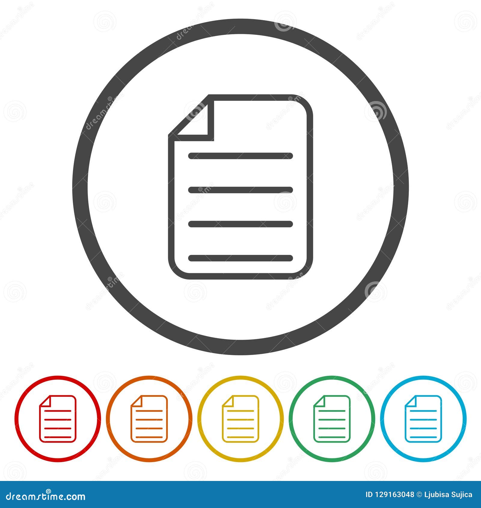 White paper circle icon stock vector. Illustration of badge - 129163048