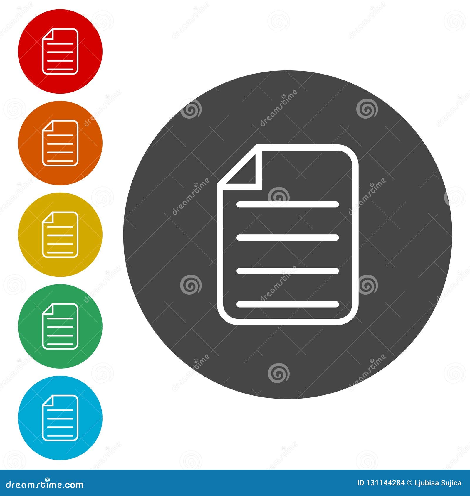 White paper circle icon stock vector. Illustration of shadow - 131144284