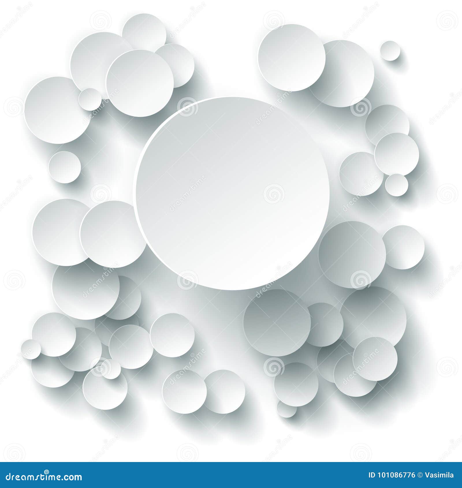 White paper circles stock vector. Illustration of abstract - 101086776