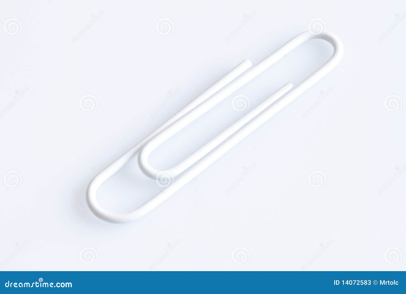 White paper clip stock image. Image of metal, supplies - 14072583
