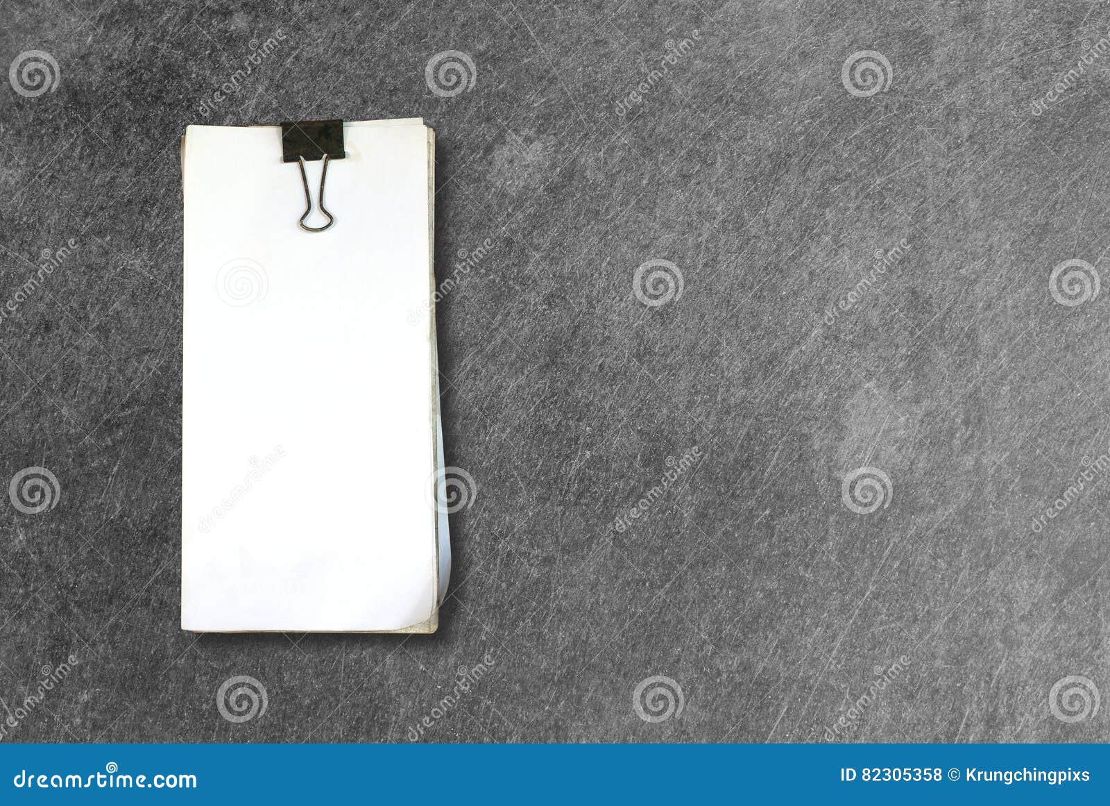 White paper with clip stock photo. Image of clip, document - 82305358