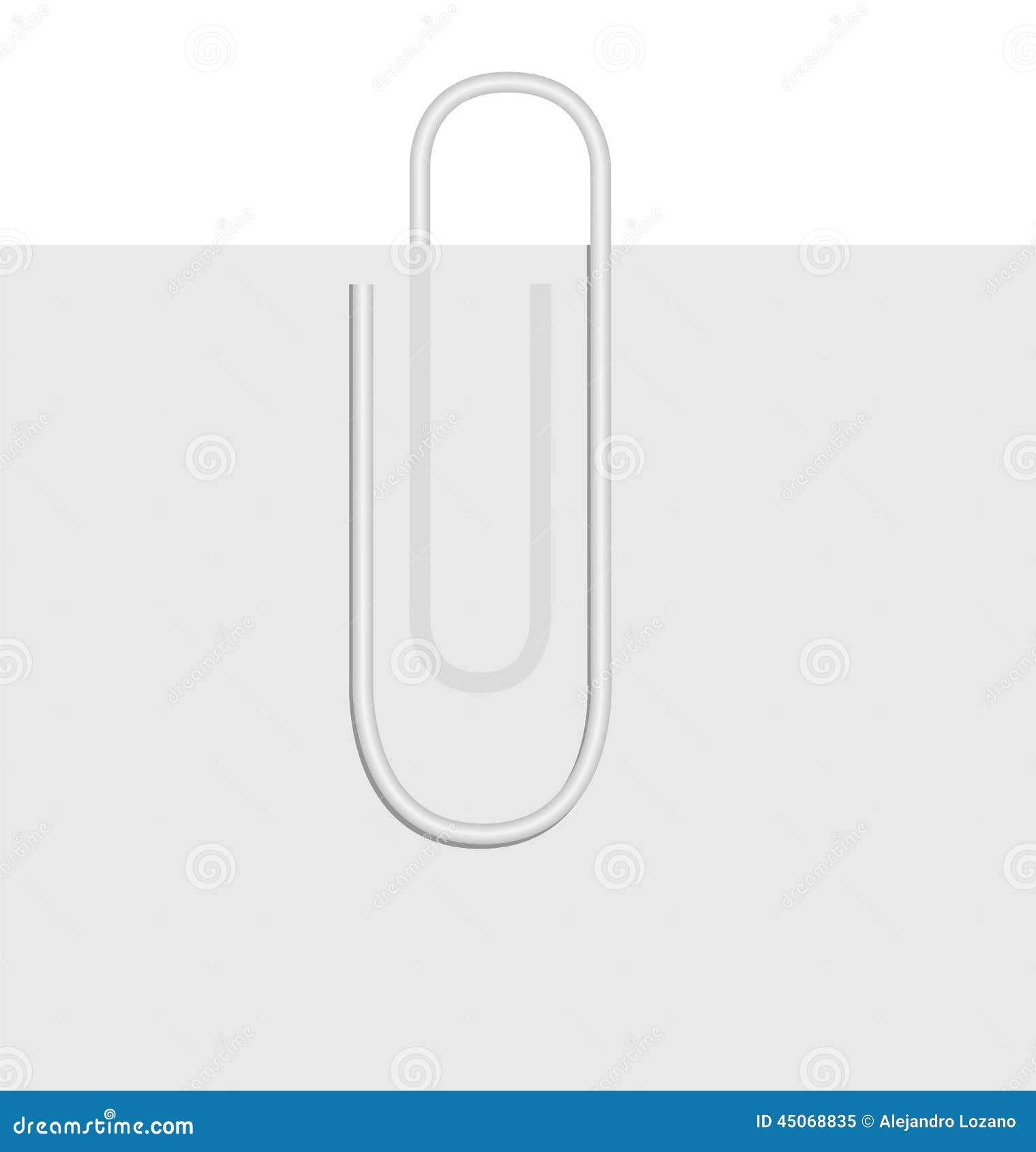 White paper and clip stock vector. Illustration of desk - 45068835