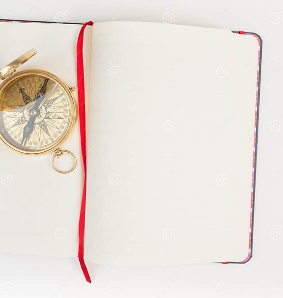 White Paper and Compass Template. Stock Photo - Image of note, blog ...