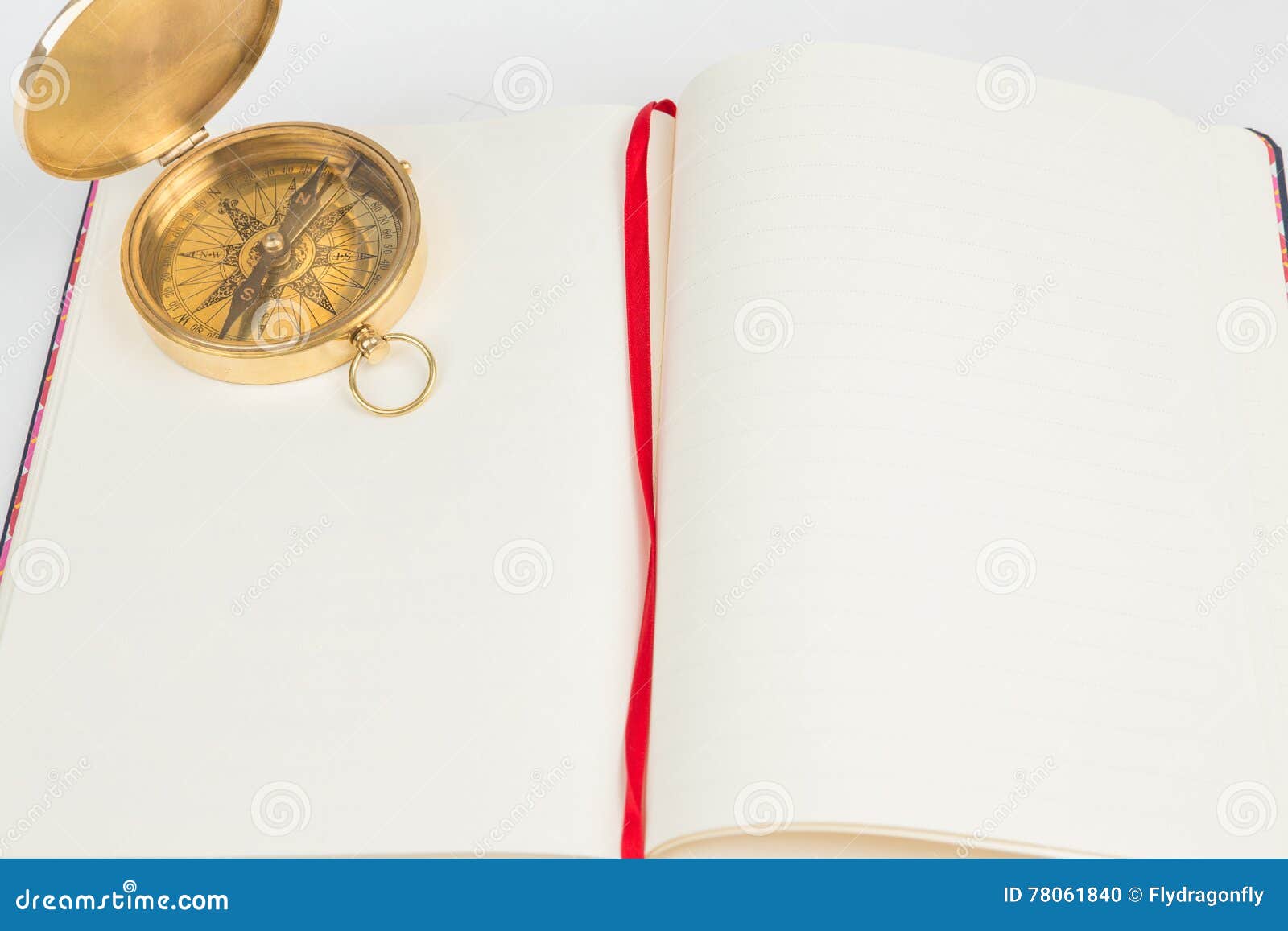 White Paper and Compass Template. Stock Photo - Image of banner, blank ...