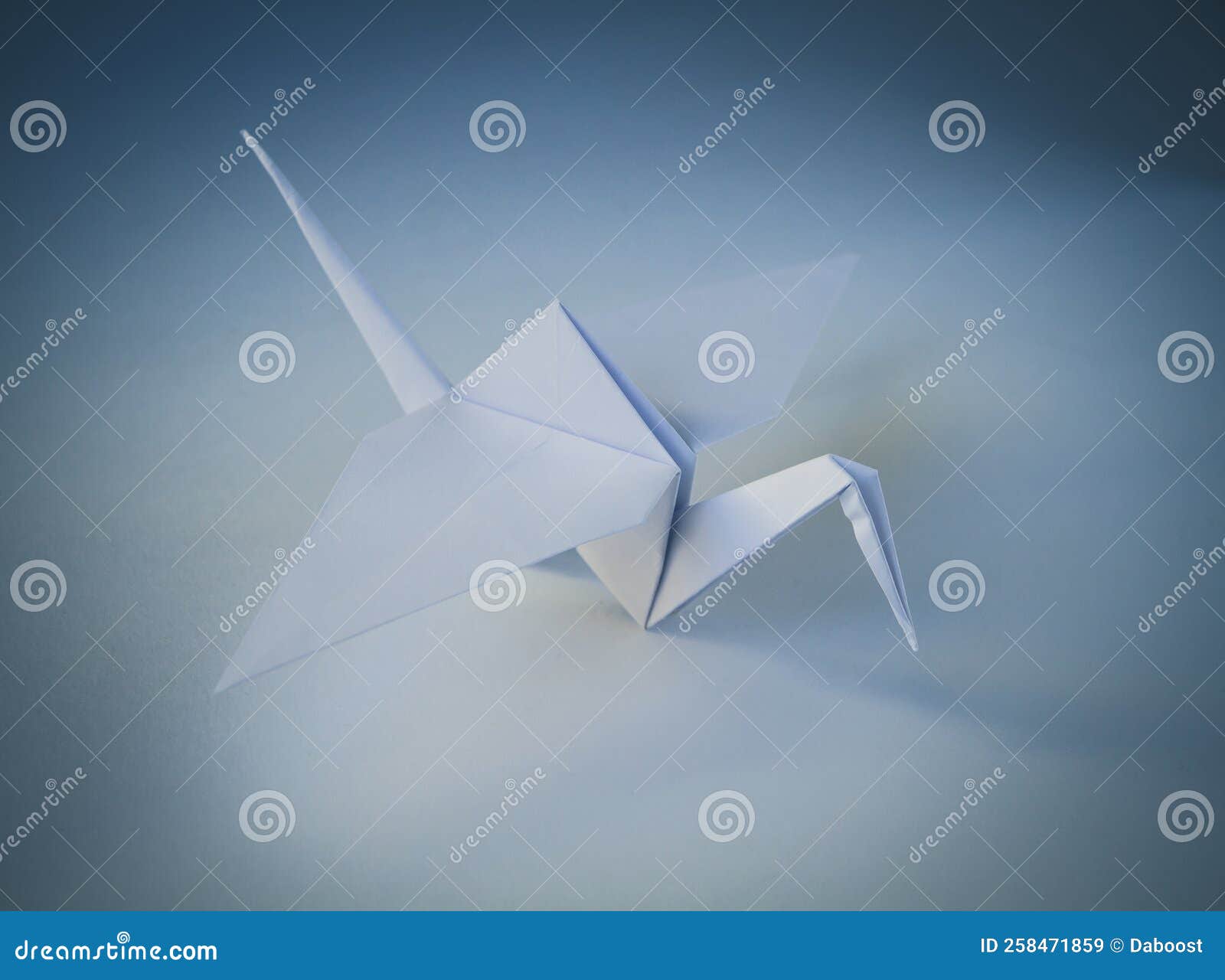 White Paper Crane Origami Isolated on Blank Background Stock Image ...