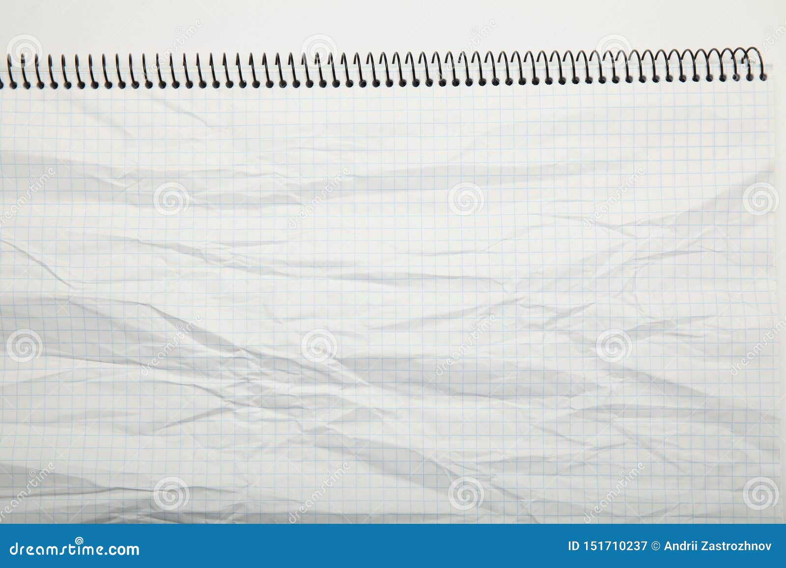 White Paper Crumpled Texture in a Cage, Abstract. Notepad Background ...