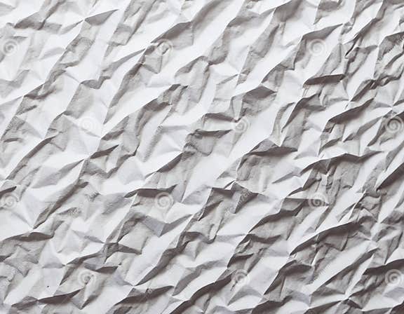 White Blank Crumpled Wrinkled Paper Sheet Texture Pattern Creative Background Stock Illustration ...