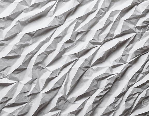 White Blank Crumpled Wrinkled Paper Sheet Texture Pattern Creative Background Stock Illustration ...