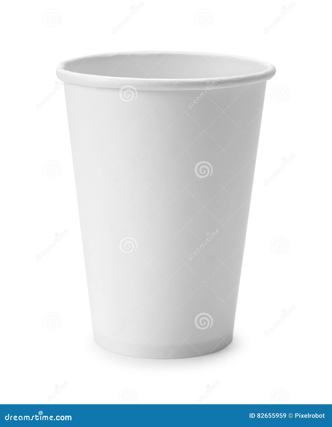 White Paper Cup Side View stock image. Image of isolated - 82655959
