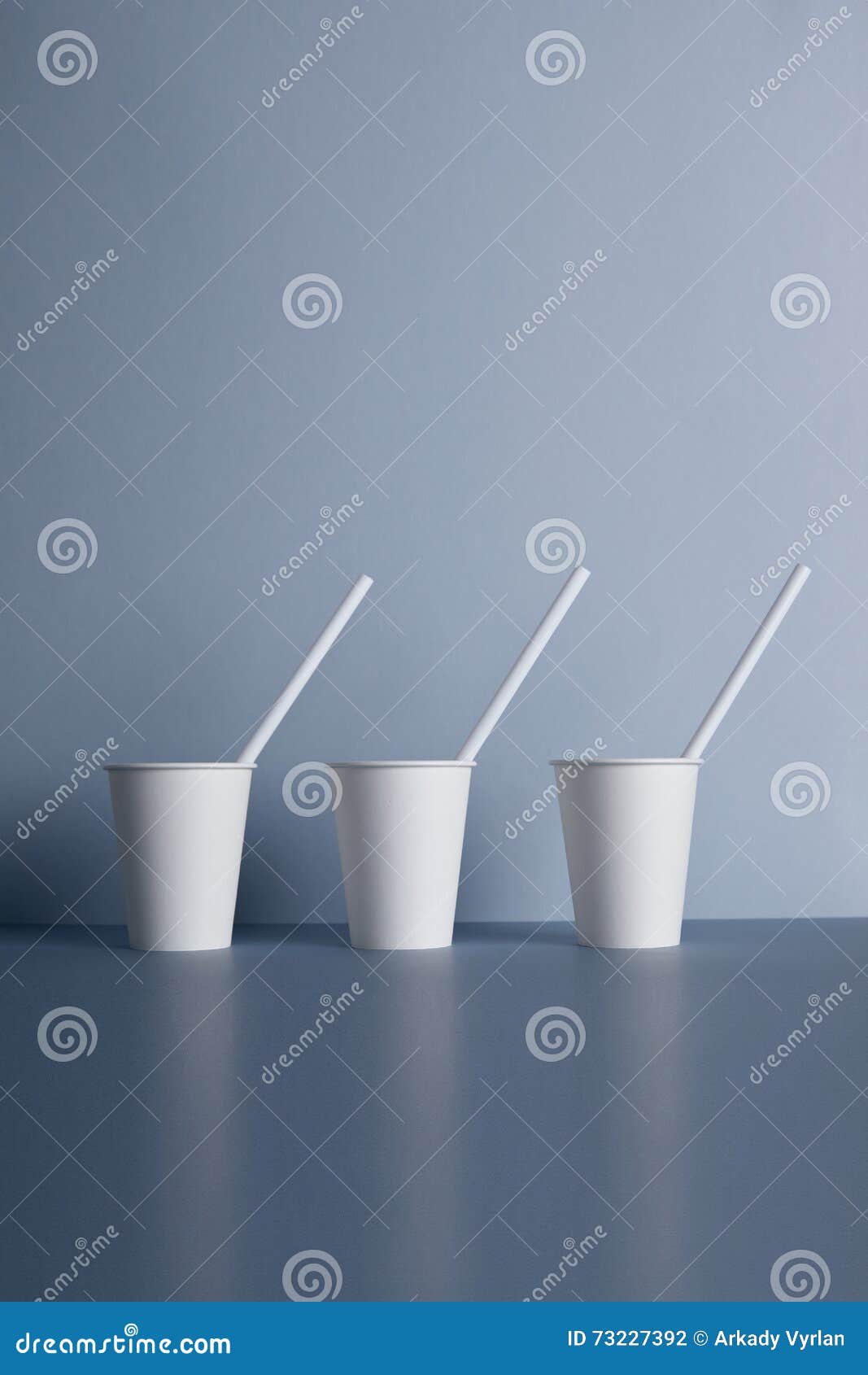 White Paper Cups on Gray Mockup Set Stock Photo - Image of cardboard ...