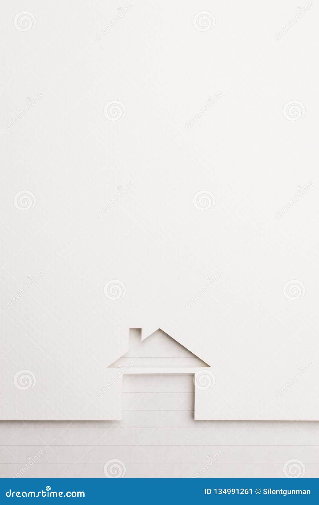 Background of Basic House on Notepaper Border Stock Image - Image of ...