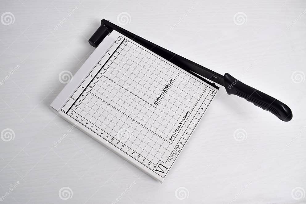 White Paper Cutter Isolated on White Background Stock Photo - Image of ...