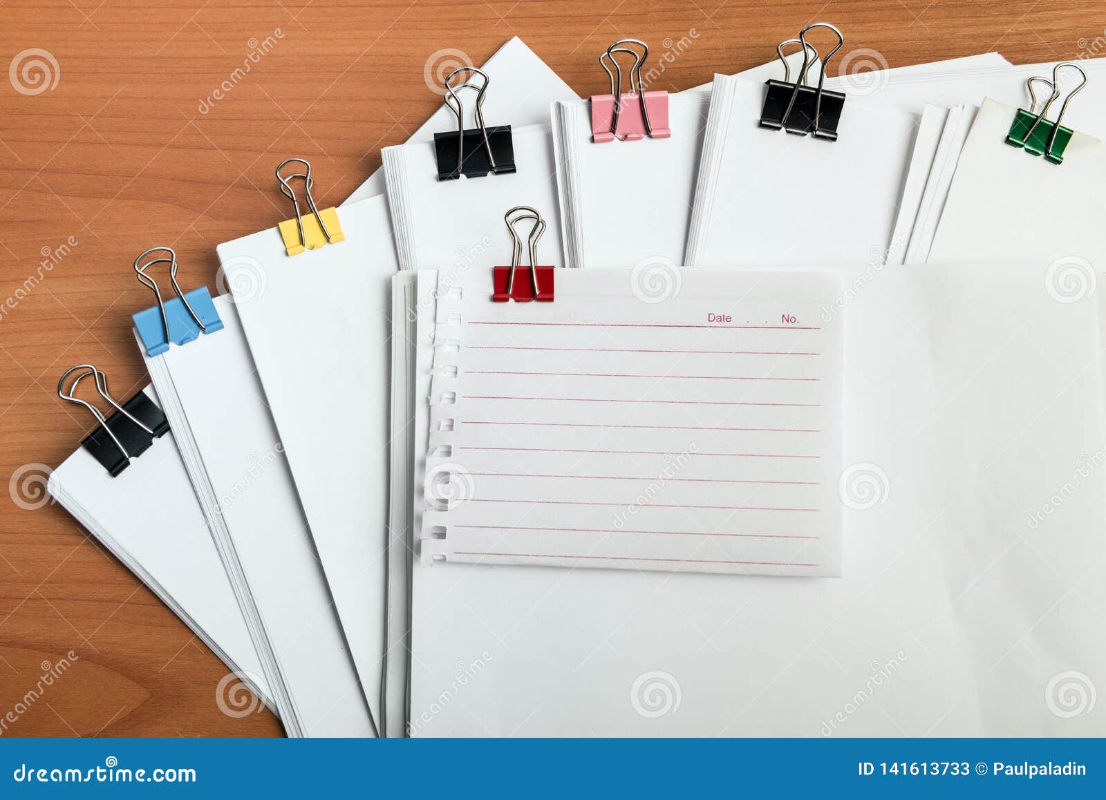 White Paper Document with Reminder Note Stock Image - Image of form ...