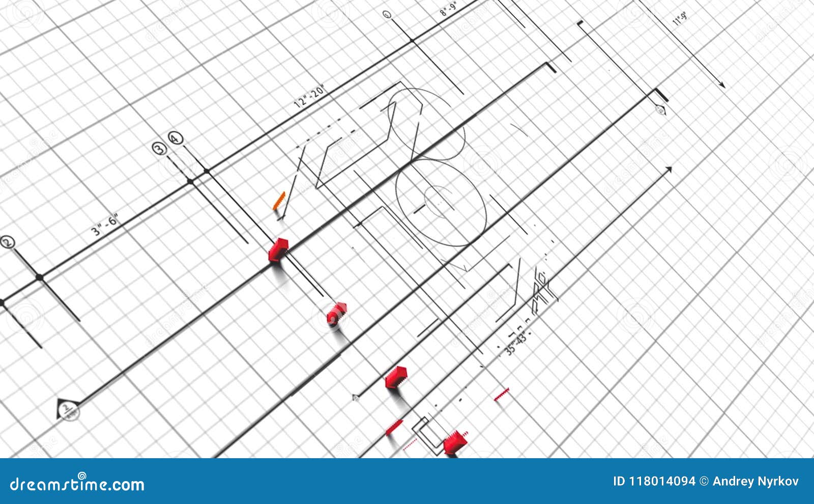 White Paper with a Drawing. Conditional Drawing Stock Photo - Image of ...