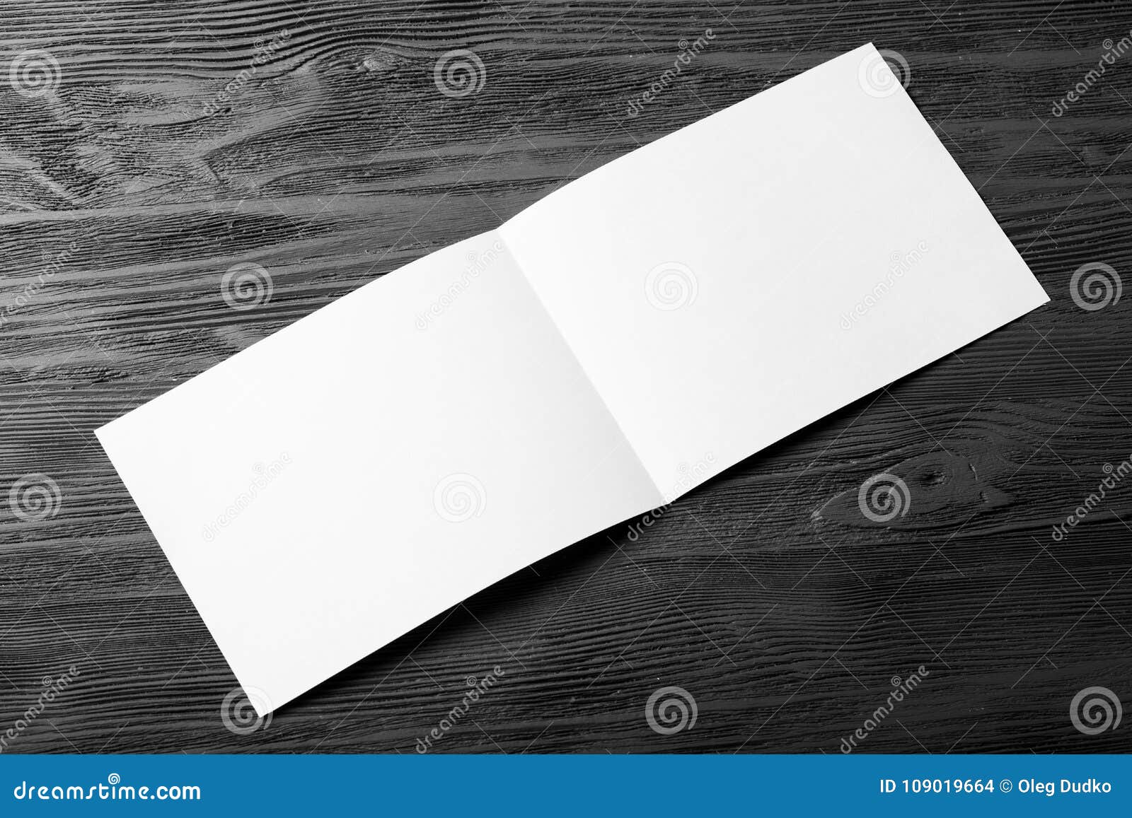 White Empty Paper on Dark Wooden Background Stock Photo - Image of ...