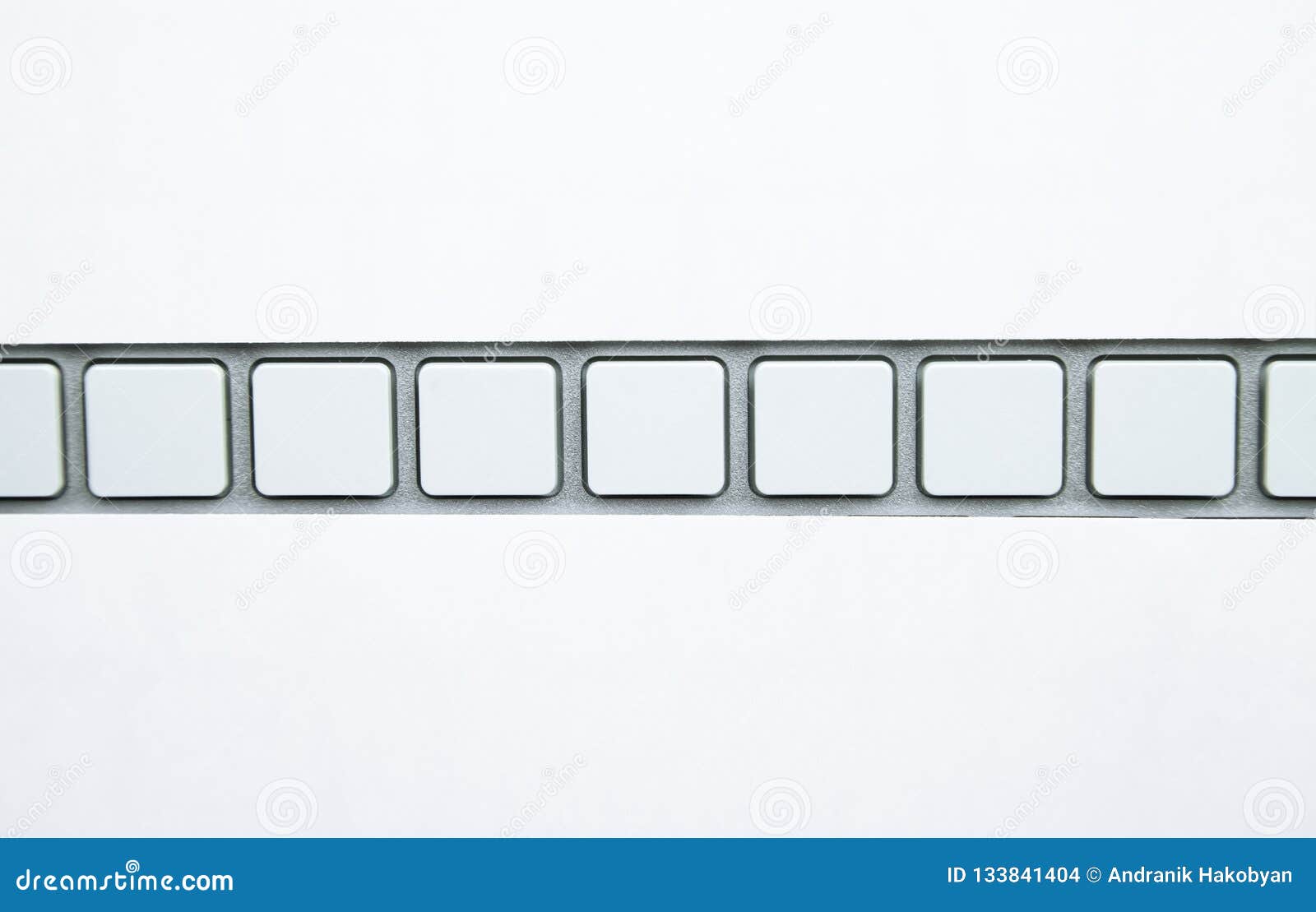 White Paper with Empty Keyboard Buttons for Text Stock Photo - Image of ...