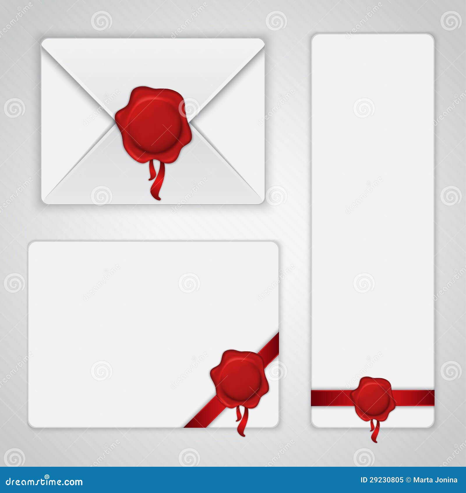 White Paper Envelope with Wax Seal Stock Vector - Illustration of ...