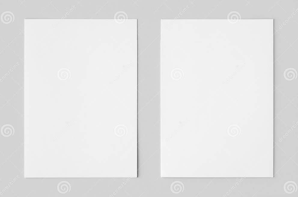 White Paper File Folder Mockup., Cover and Backside Stock Image - Image ...