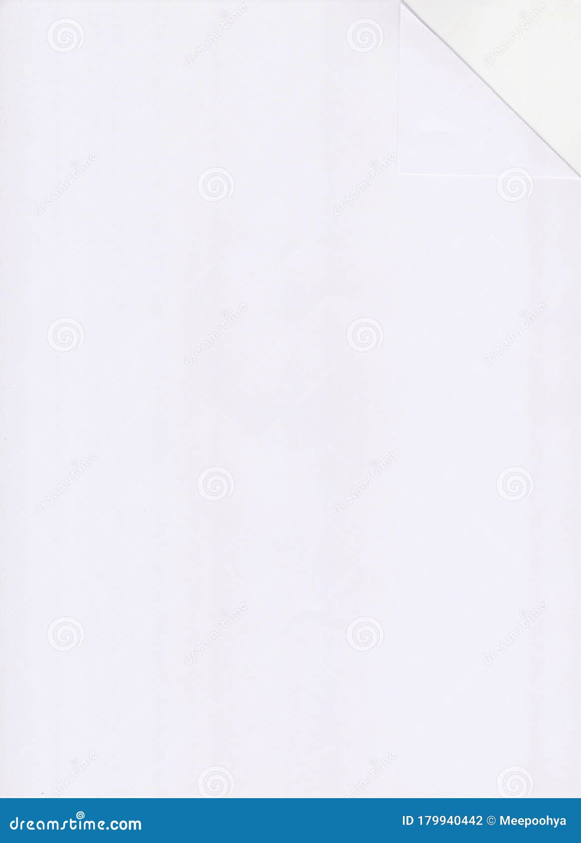 White Paper of A4 is Folded Corner Stock Photo - Image of magazin ...