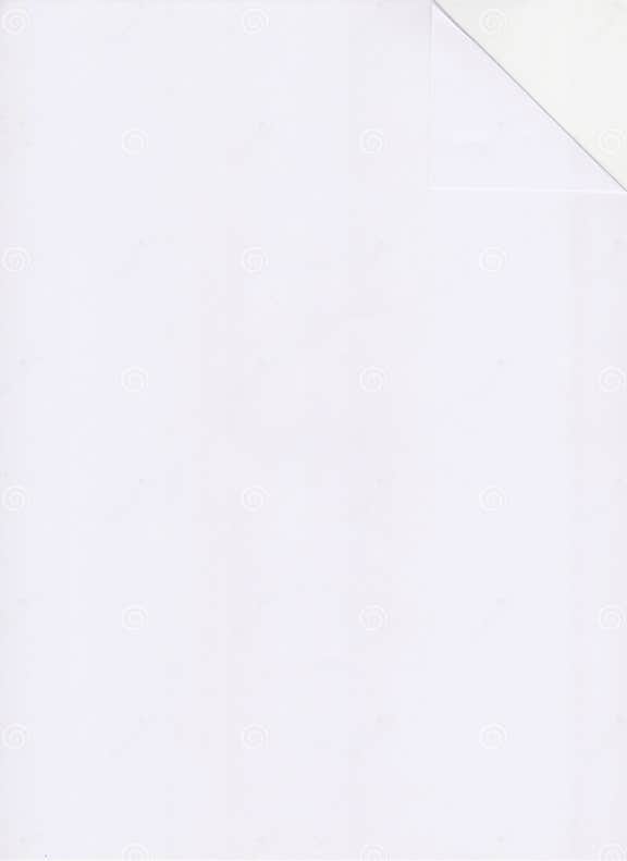 White Paper of A4 is Folded Corner Stock Photo - Image of magazin ...