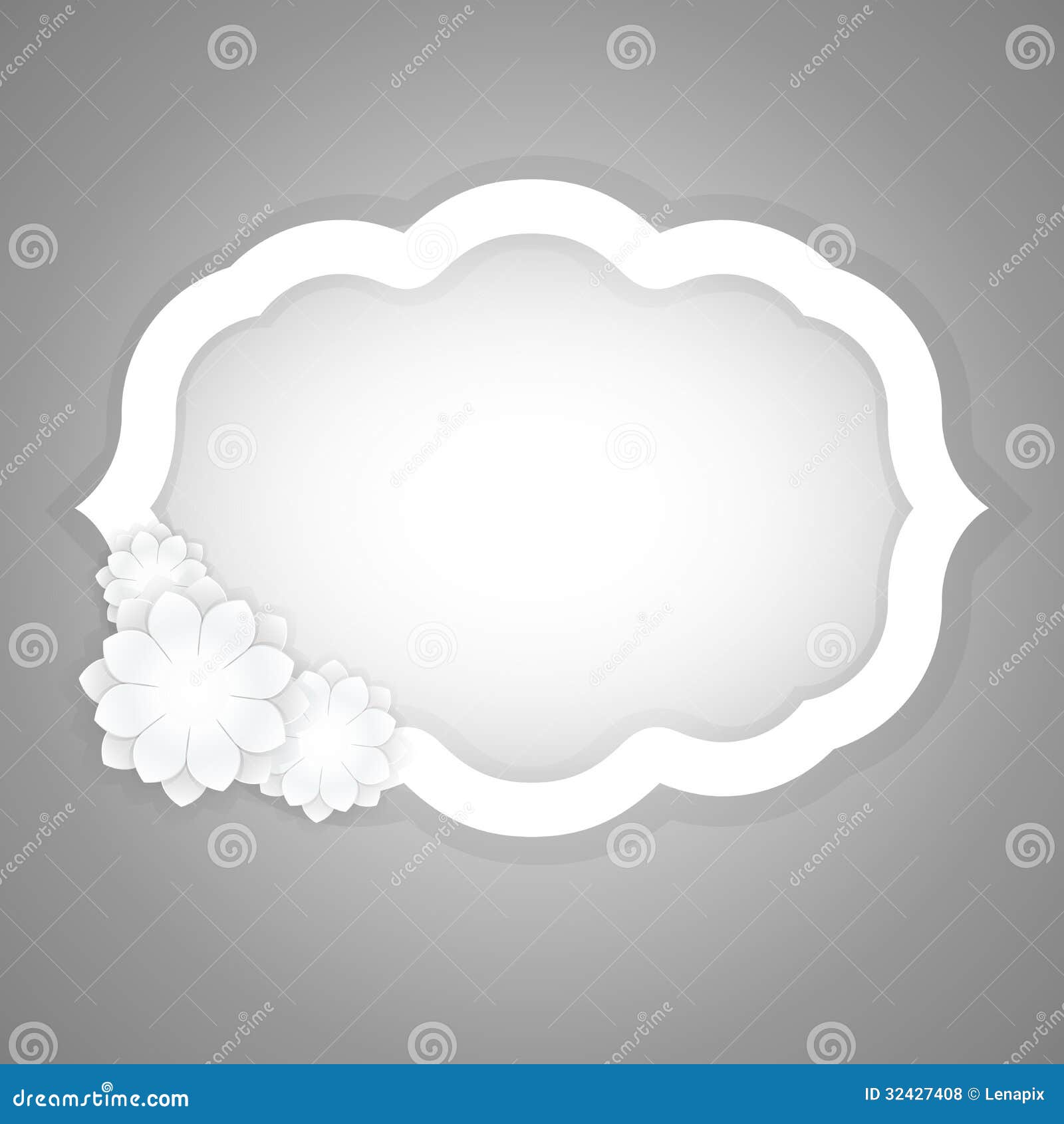 White paper frame stock illustration. Illustration of decor - 32427408