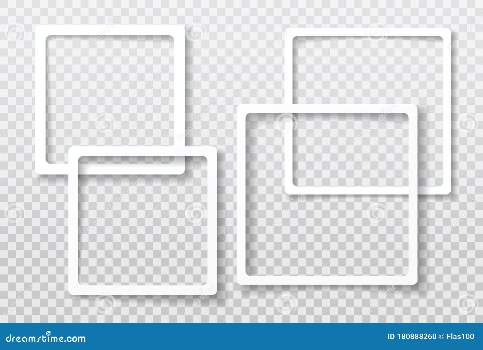 White Paper Frames with Soft Shadow for Text or Picture Stock Vector ...