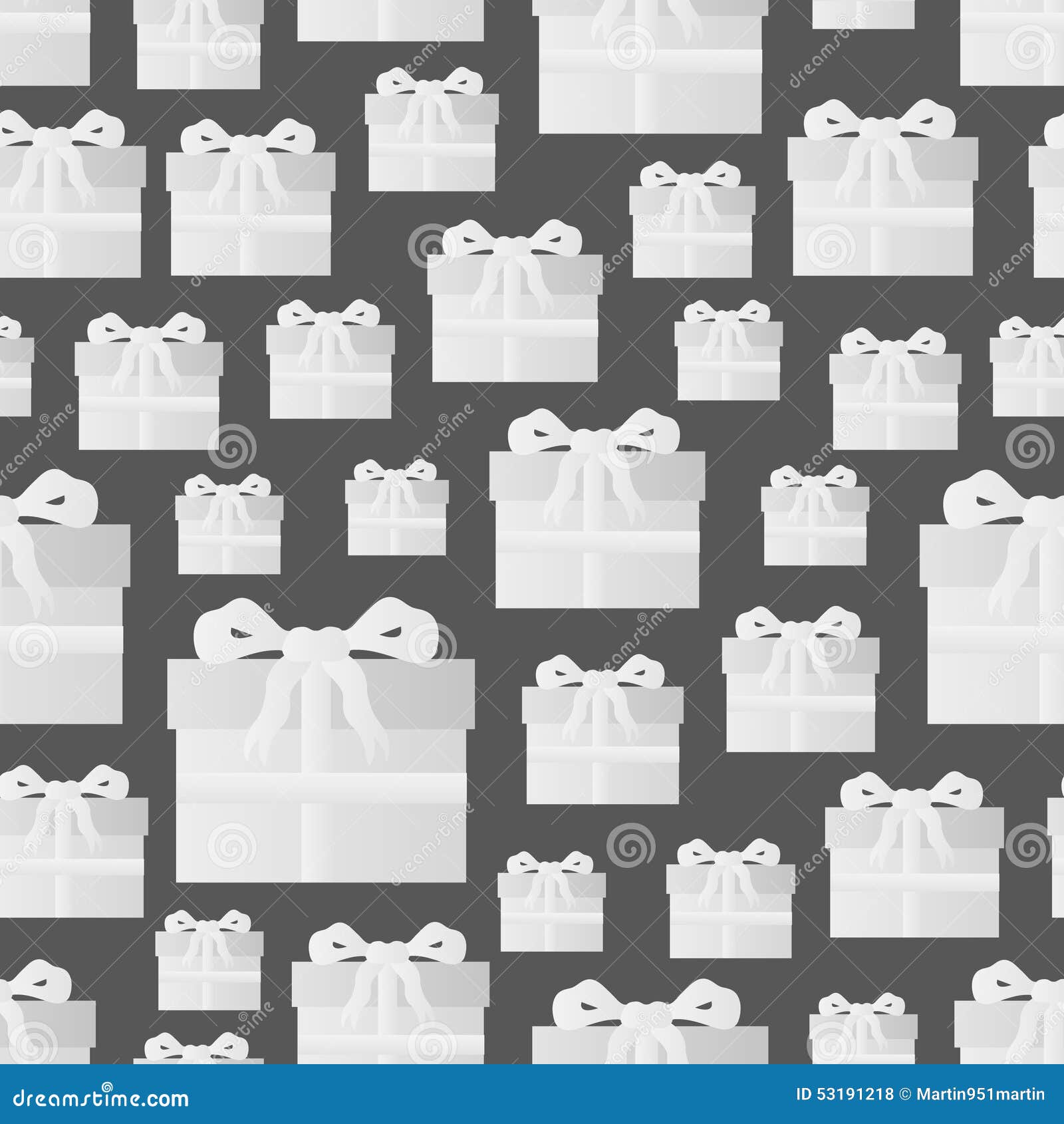 White Paper Gift Package Seamless Pattern Stock Vector - Illustration ...