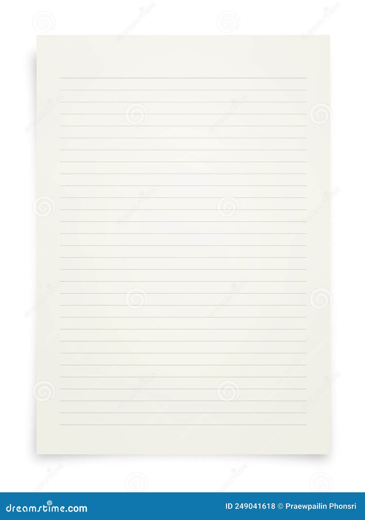 White Paper with Grid Line Pattern Isolated on White Background Stock ...