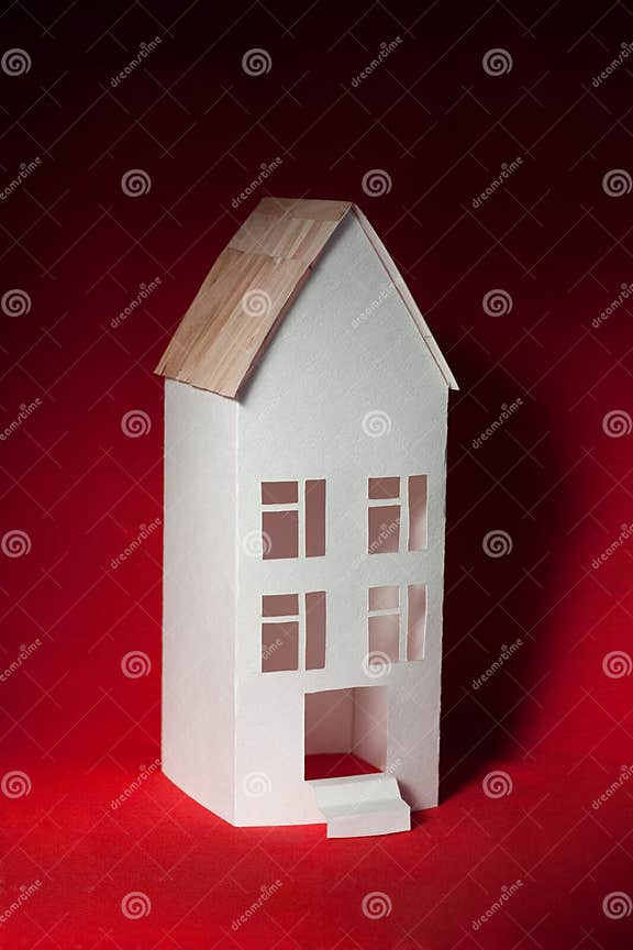 White paper house stock photo. Image of paper, background - 16632888