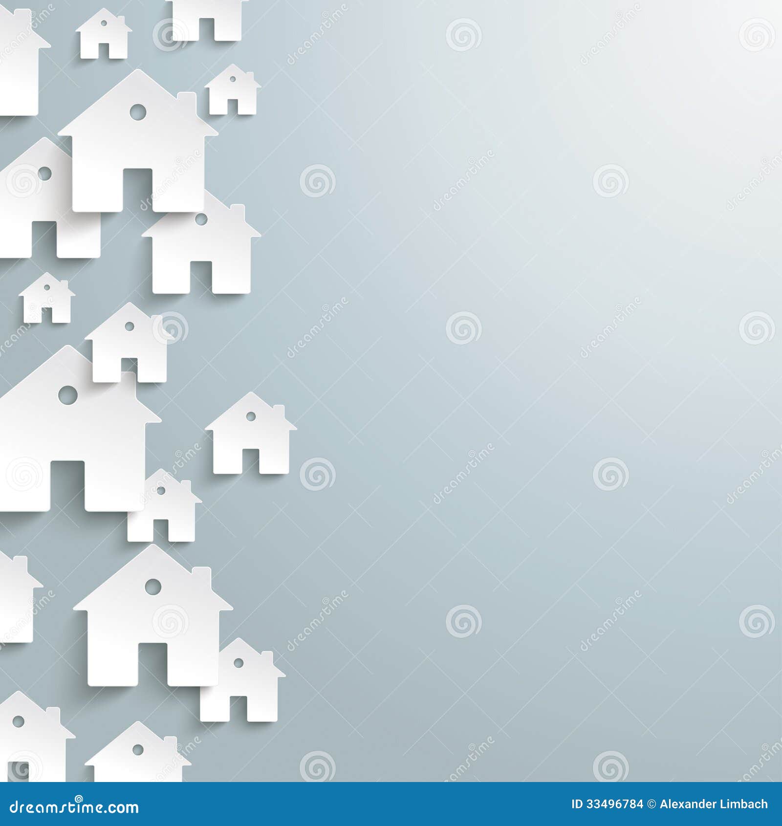 White Paper Houses Side Background Stock Vector - Illustration of house ...