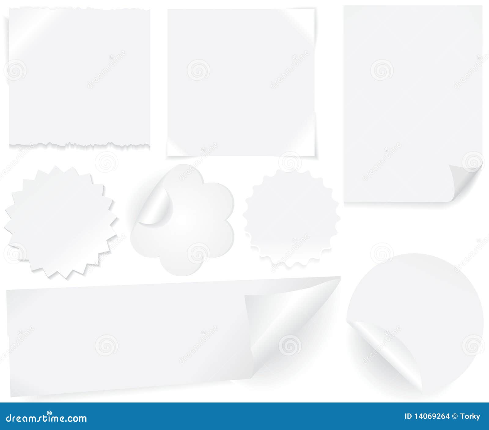 White paper labels stock vector. Illustration of page - 14069264