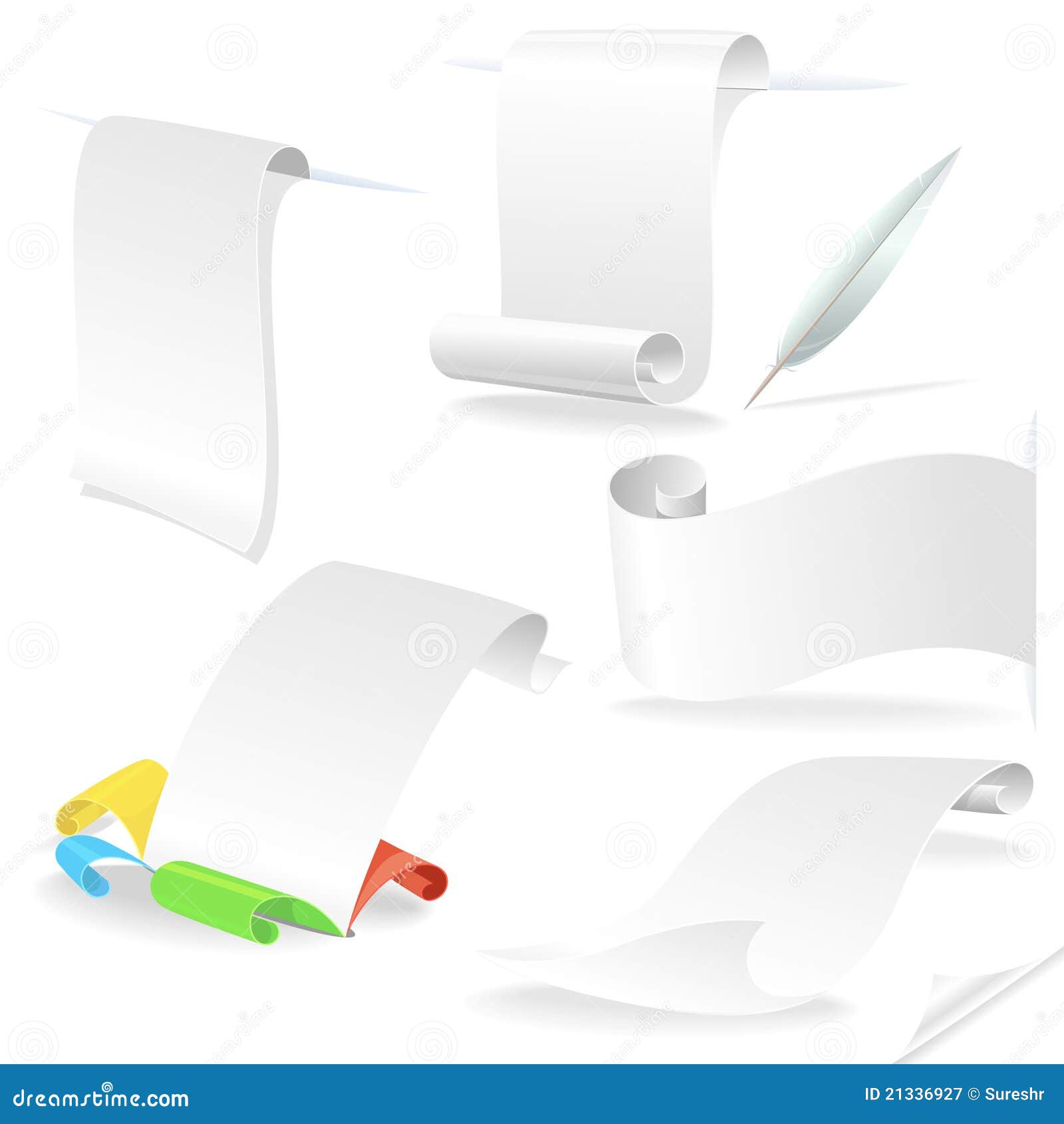 White Paper Letter stock vector. Illustration of striped - 21336927