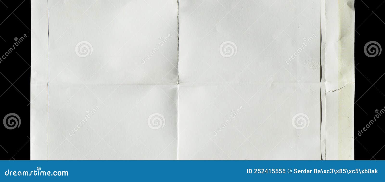 White Paper Mail Open Rectangle Envelope on a Black Background Stock ...