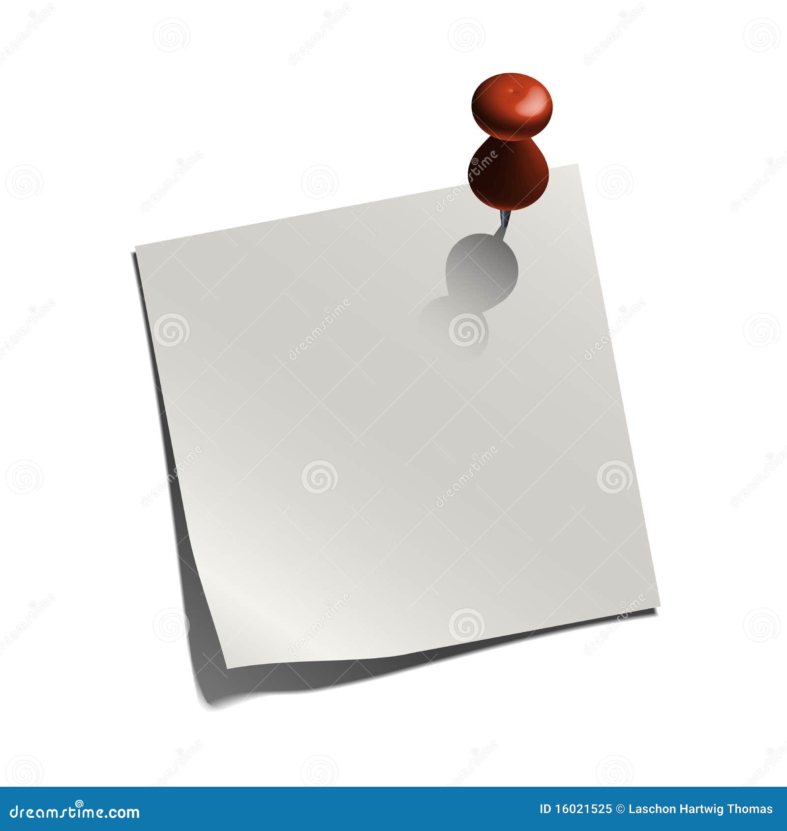 White Paper Note with a Pin Stock Vector - Illustration of icon, green ...