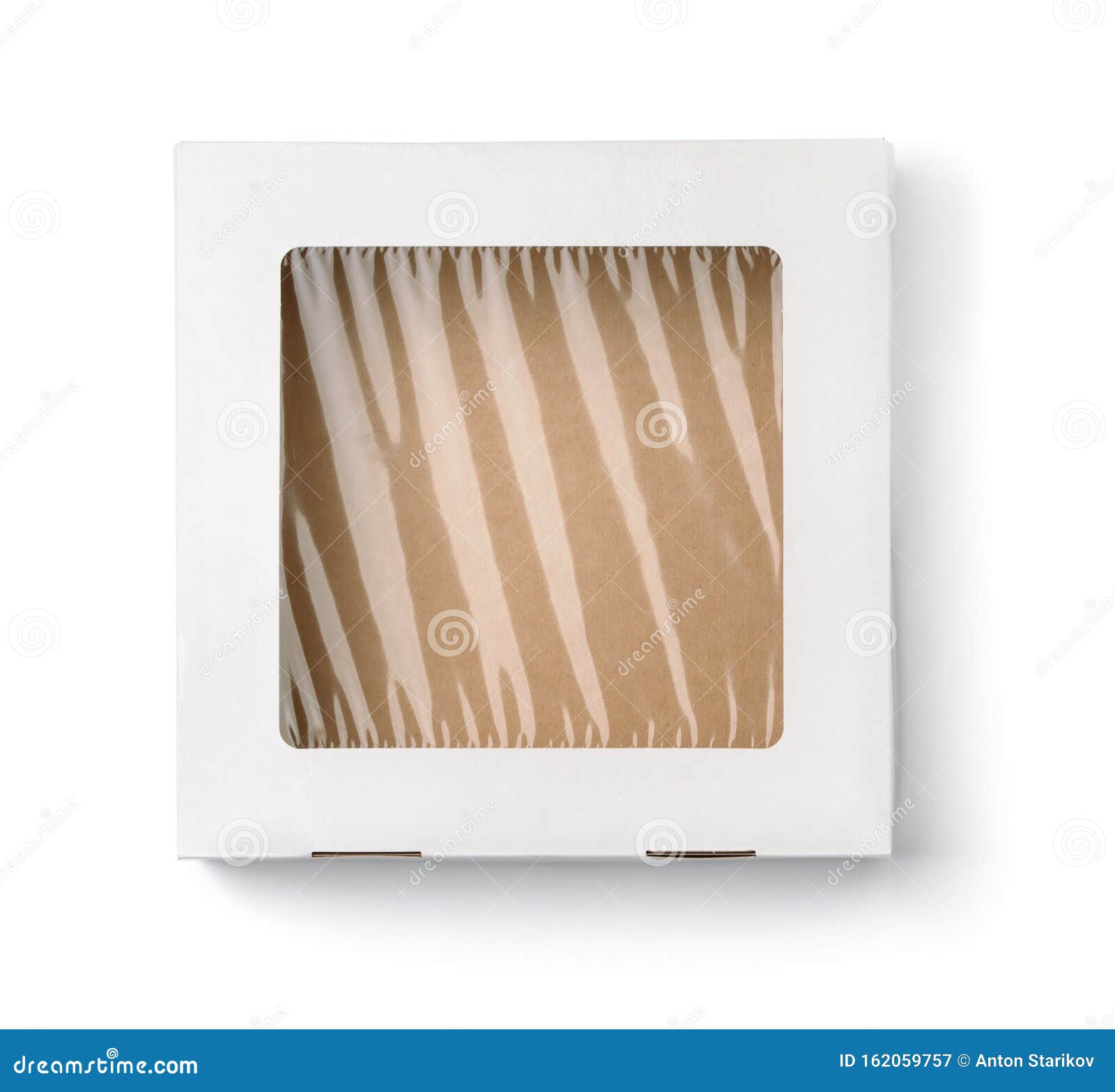 White Paper Package Box with Transparent Window Stock Image - Image of ...