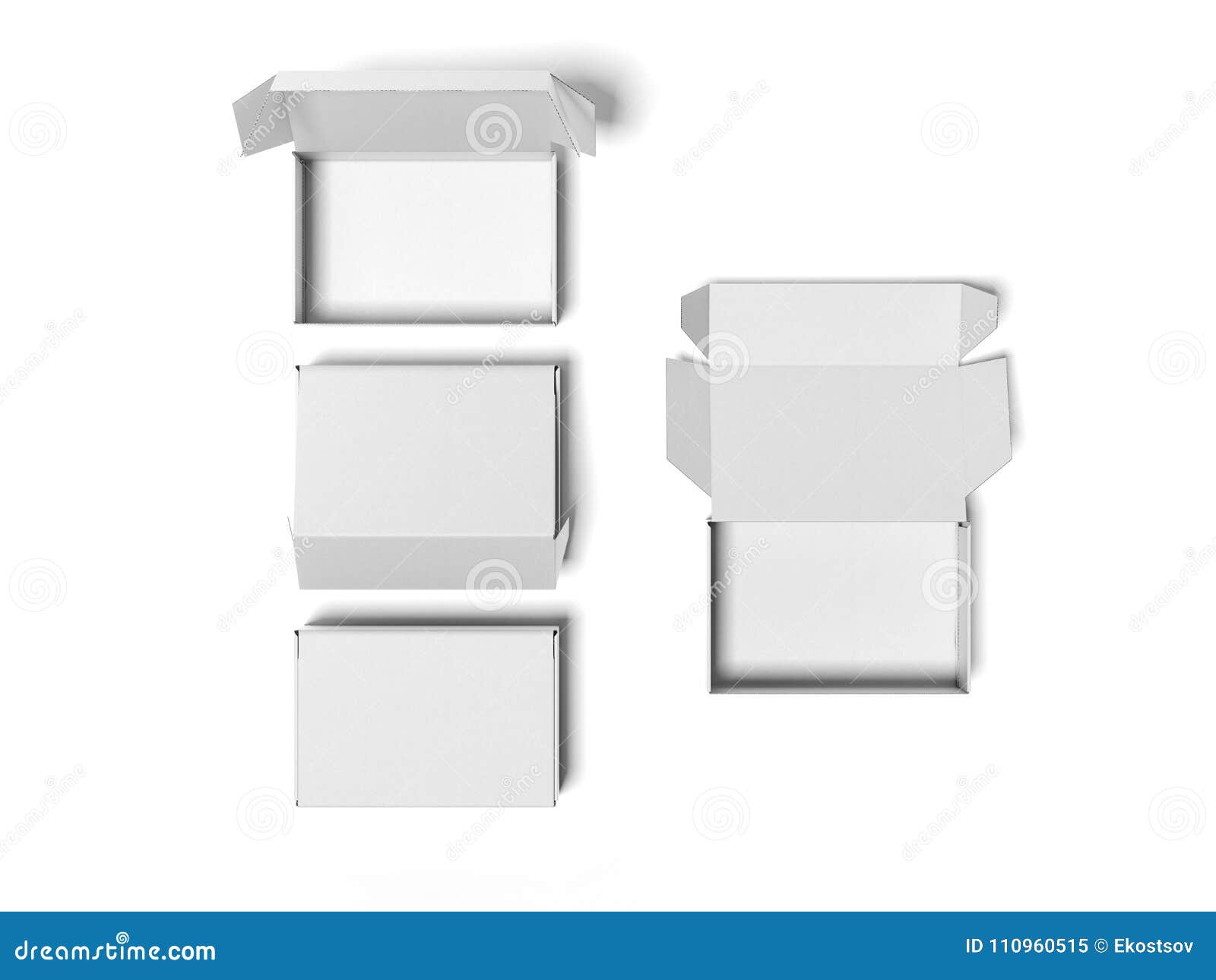 White Paper Packages. 3d Rendering Stock Image - Image of elegant ...