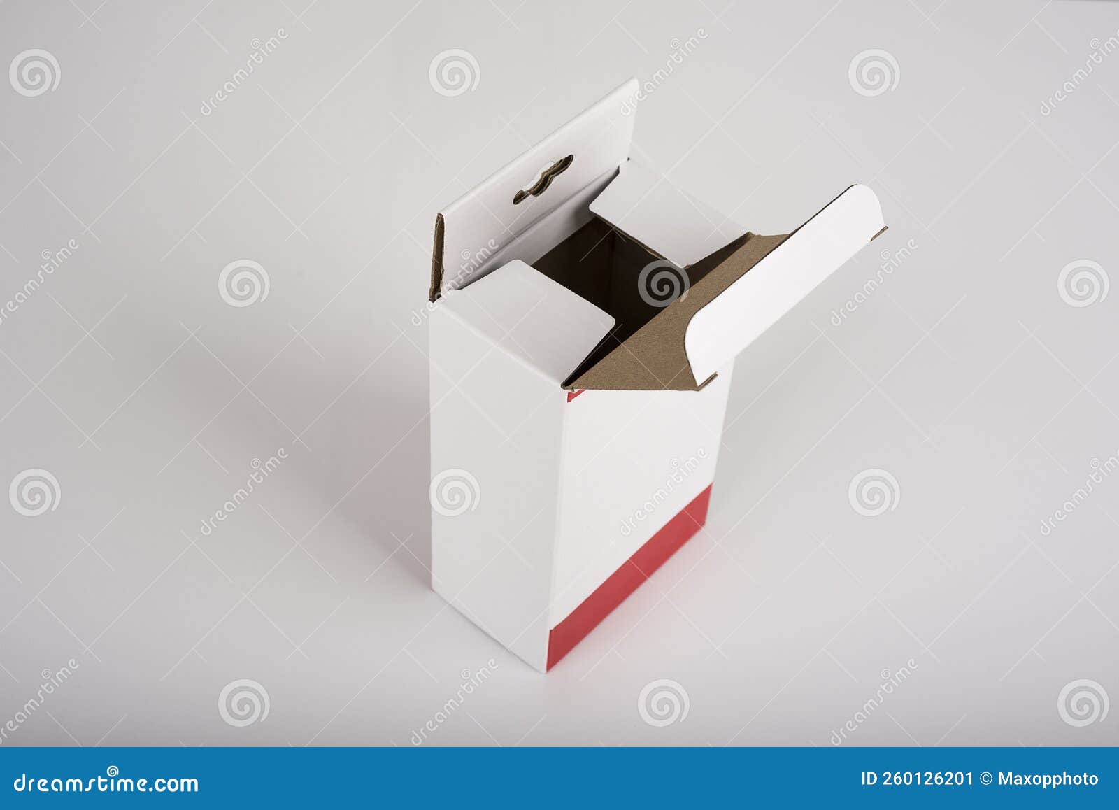 White Paper Packaging Box with a Hanging Hole Stock Image - Image of ...