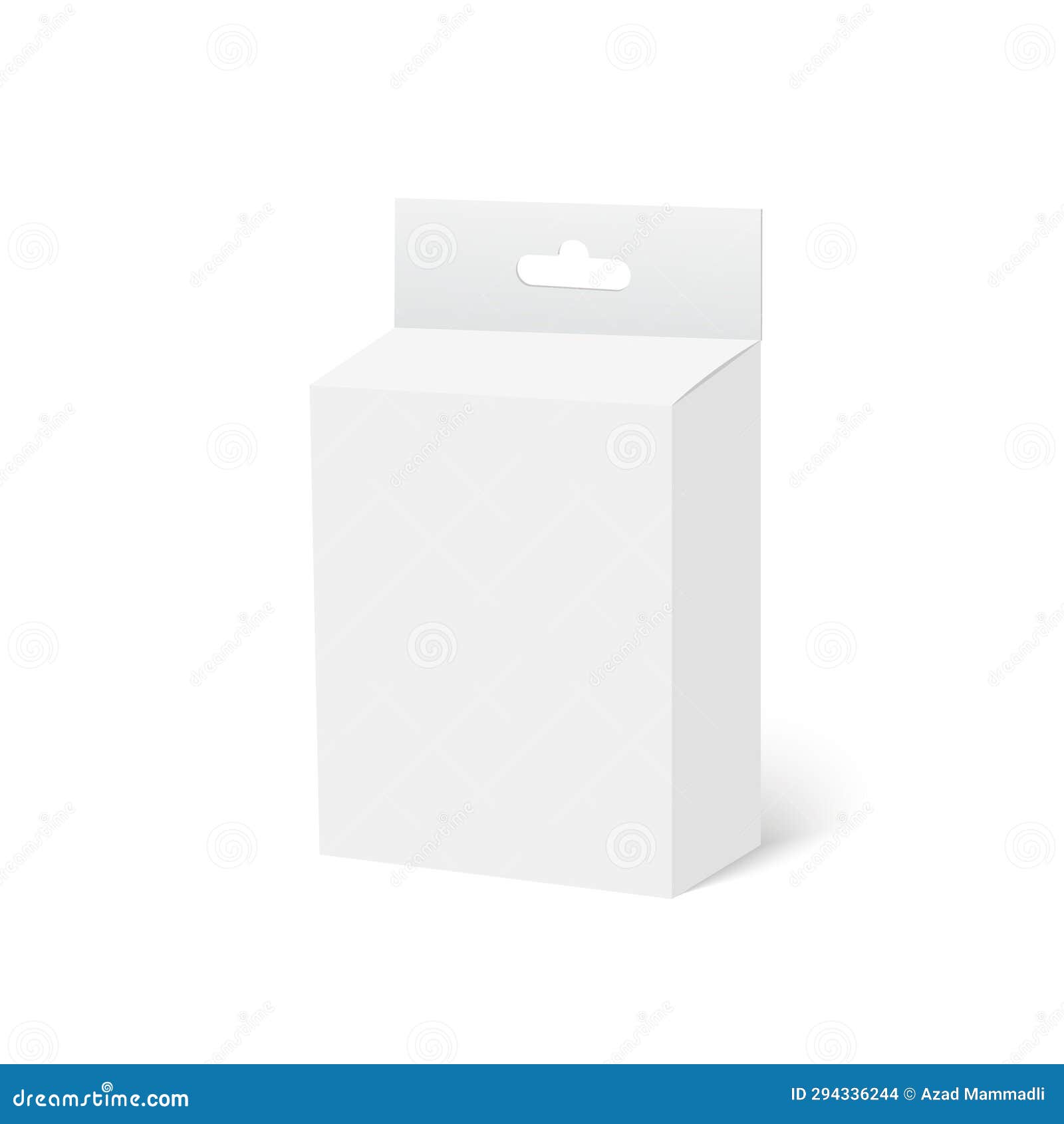 White Paper Packaging Box with Hanging Hole. Product Packaging ...