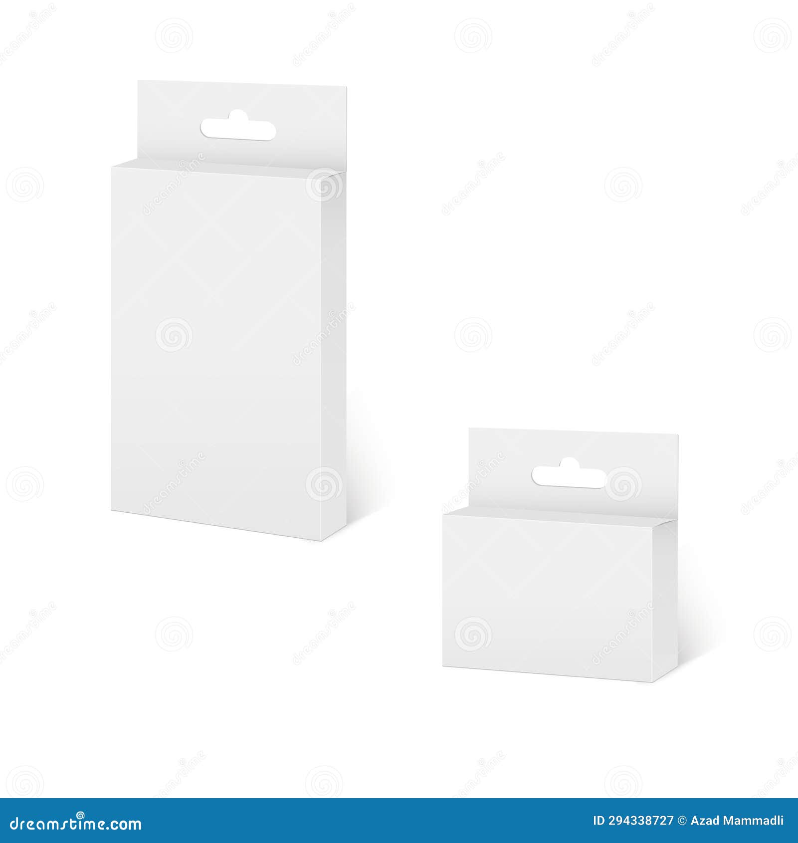 White Paper Packaging Box with Hanging Hole. Product Packaging ...