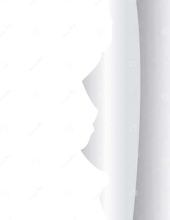 White paper page stock vector. Illustration of sign, rolled - 17649551