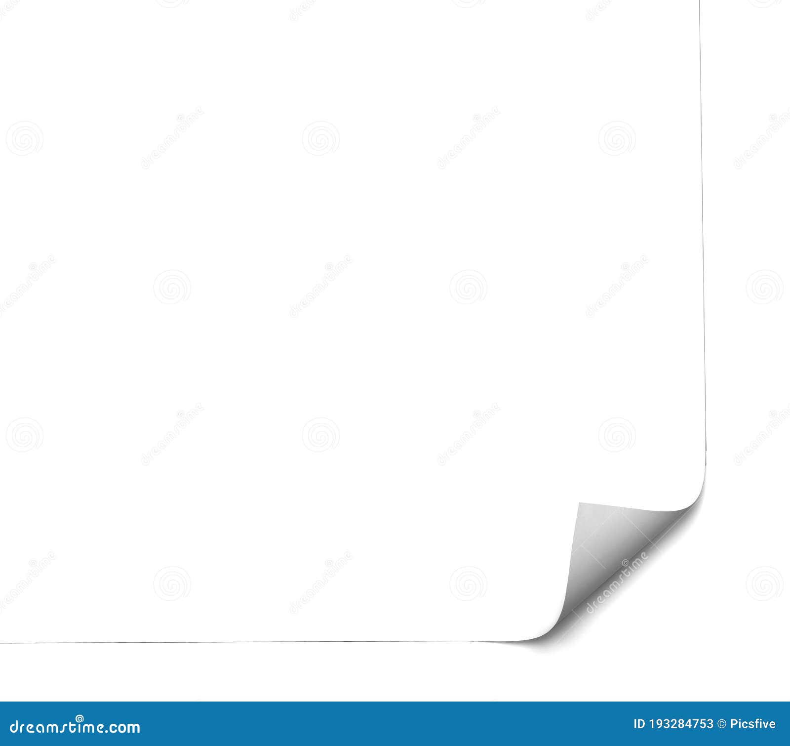 White Paper Page Curl Document Background Stock Illustration ...