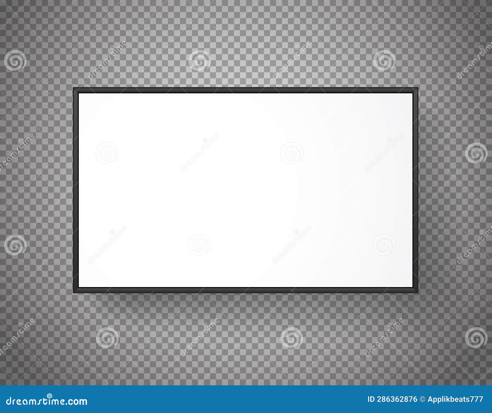 White Paper Picture Frame on Transparent Background Vector Illustration ...