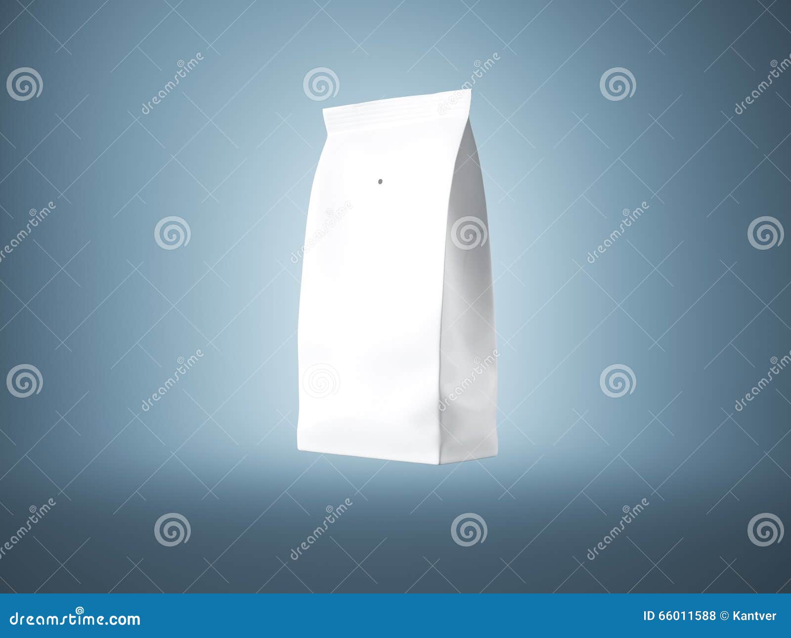 White Paper Pocket. Blue Background. Horizontal. 3d Render Stock Photo ...