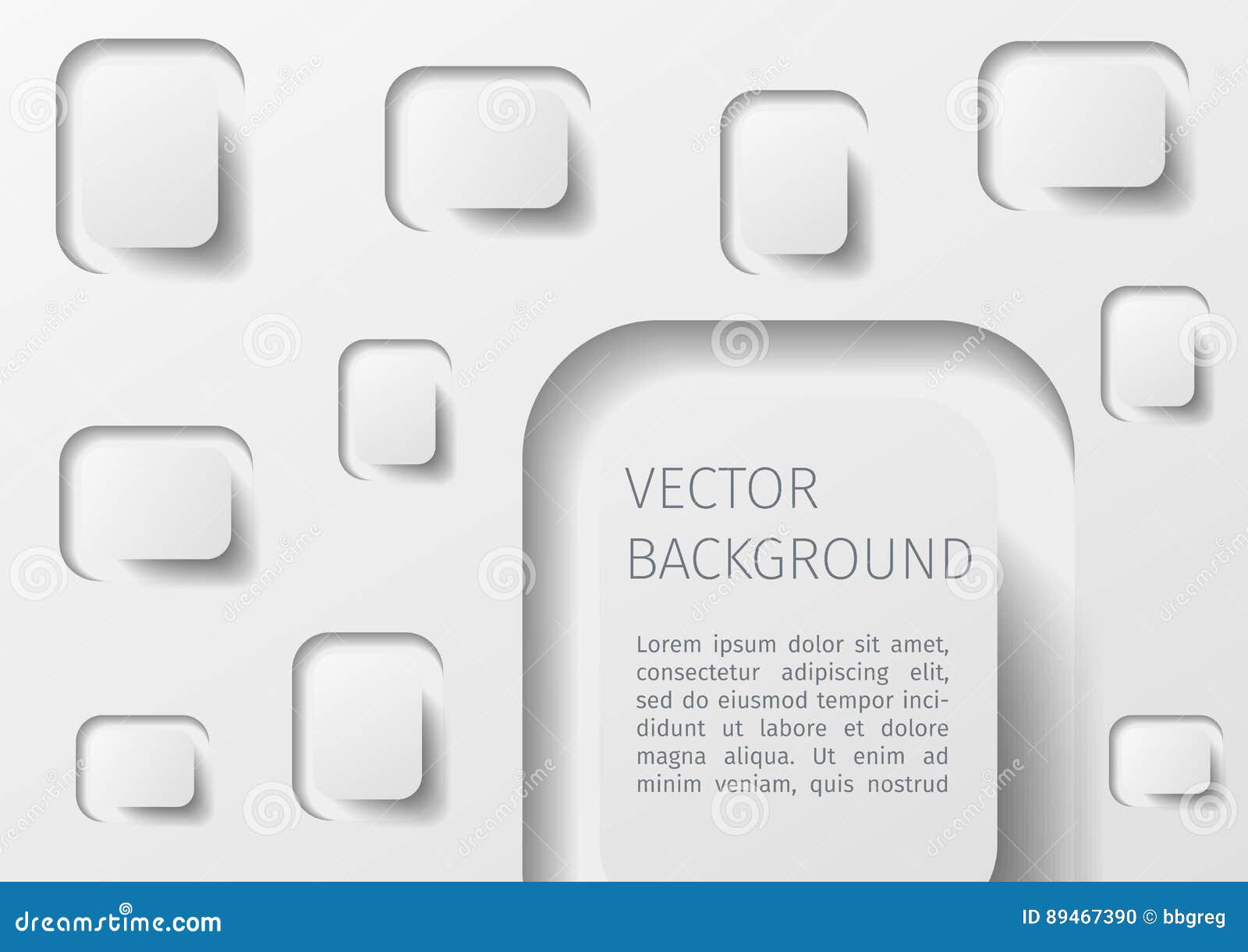 White Paper Rectangular Abstract Background Banner with Drop Shadows ...