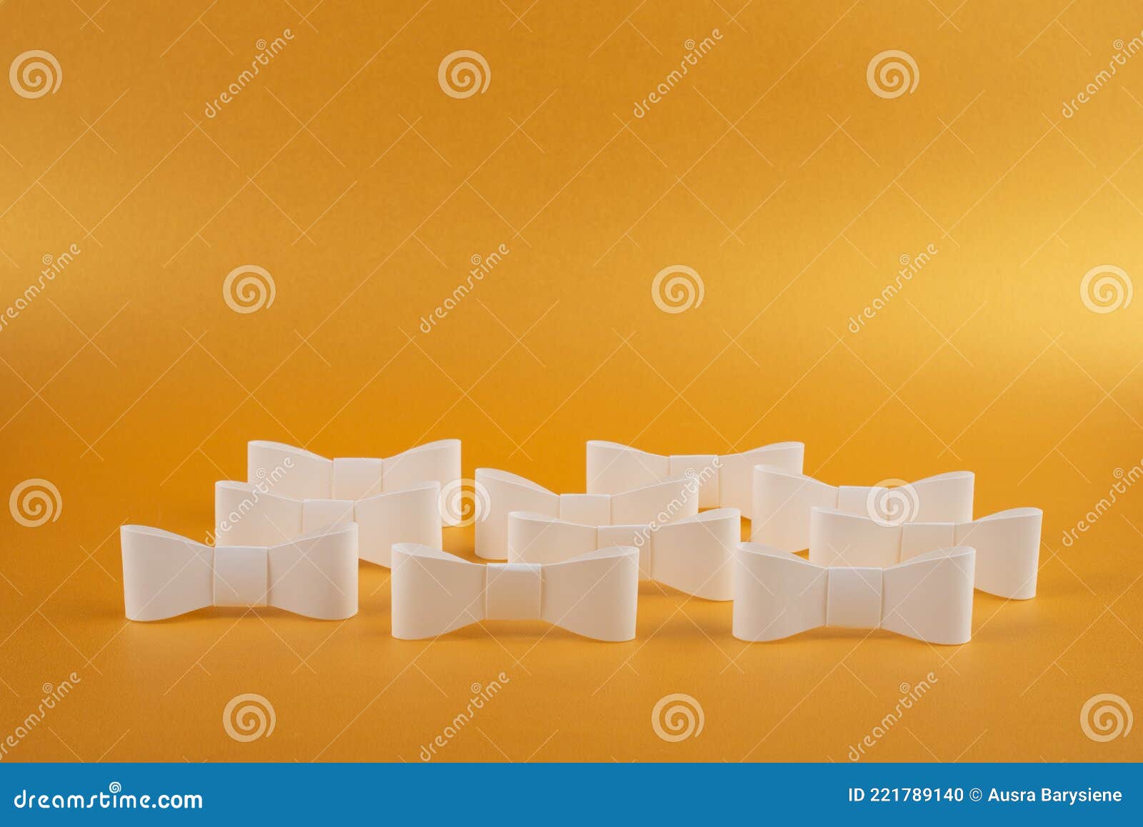White Paper Ribbons on Gold Background Stock Photo - Image of flat ...