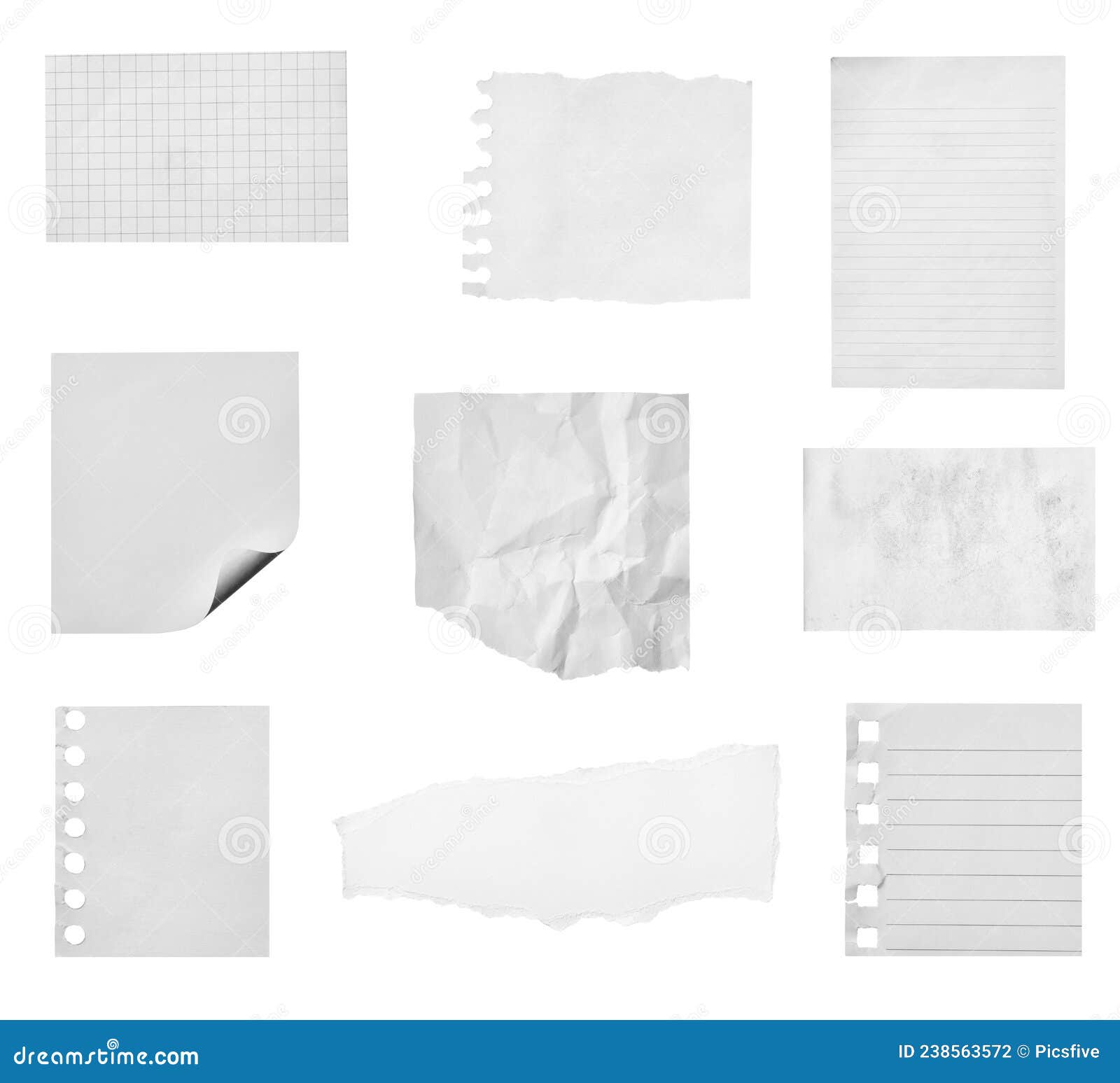 Various Ripped Paper Patterns Royalty-Free Stock Photography ...
